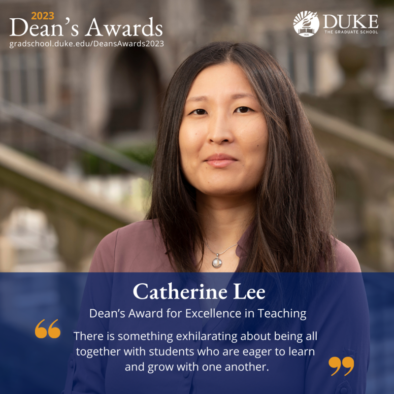 2023 Dean's Award: Catherine Lee | The Graduate School